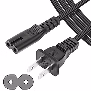 Kimaru TV Power Cord for Samsung LG TCL Sony LED LCD Insignia Sharp Toshiba JVC Hisense Electronics (4Ft Cable)