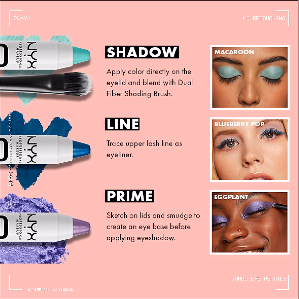 NYX PROFESSIONAL MAKEUP Jumbo Eye Pencil, Blendable Eyeshadow Stick & Eyeliner Pencil - French Fries