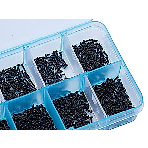 Mercury_Group Fasteners, 500Pcs M2 M2.3 M2.6 M3 PA Micro Laptop Repair Screws Computer PC Pan Self-Tapping Electronic Small Wood Screws SS03