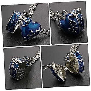 Garneck 3pcs Ashes Pendant Pet Memorial Hair Locket Cat Dog Ashes Necklace Ashes Urn Earn Necklace for Ashes Engraved Urn Necklace Pets Ashes to Jewellery Crystal Copper Jewelry Holder