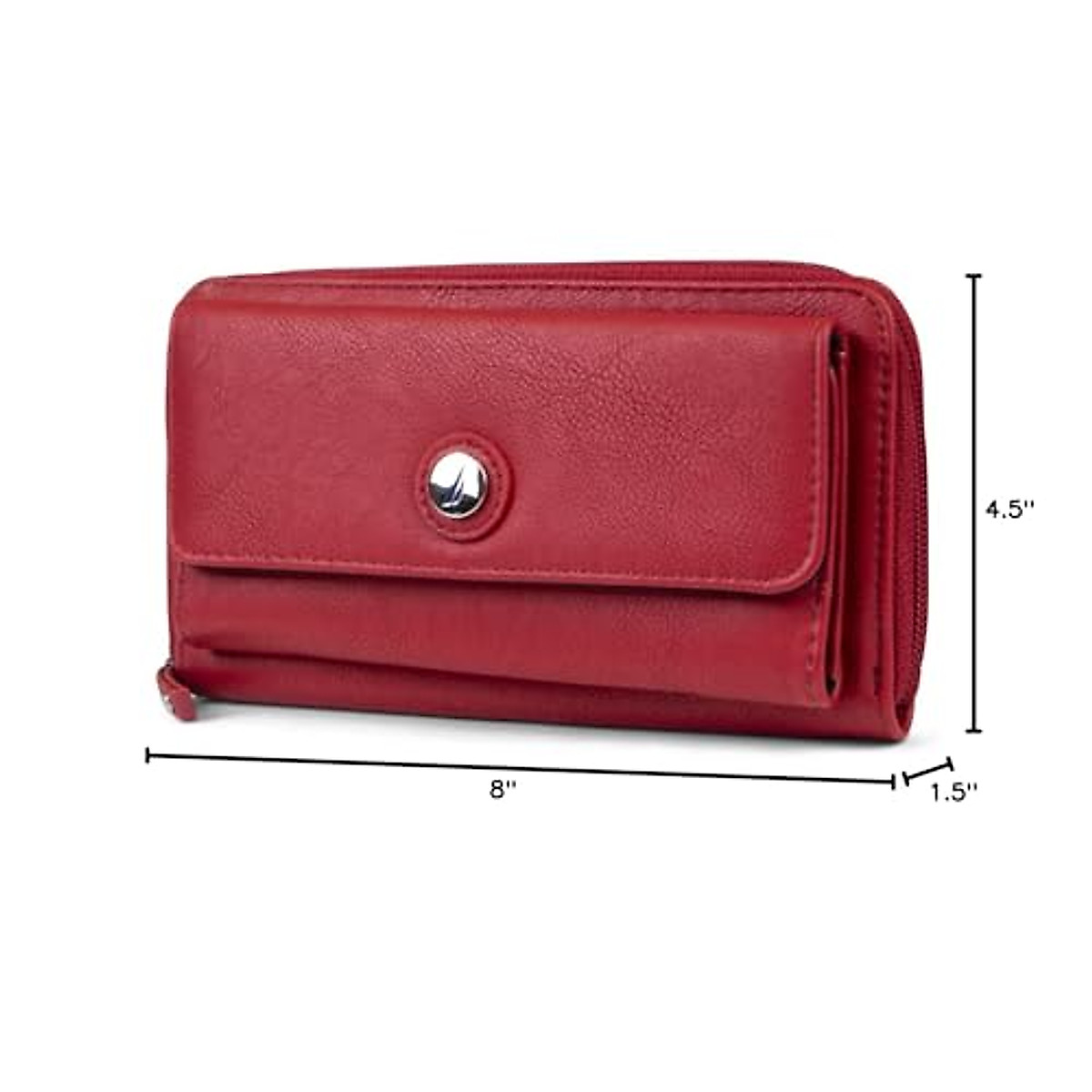 Nautica Women's RFID Wallet, Fuego Red