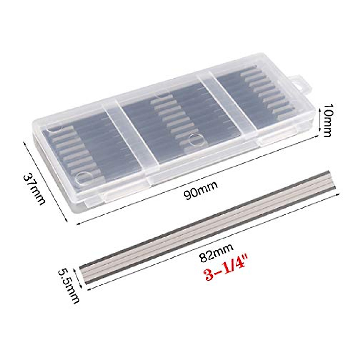 3-1/4 inch Carbide (TCT) Hand Planer Blades for Woodworking,Portable Double-Edged Reversible Power Planer Knives for Bosch DeWalt Black & Decker Makita Ryobi Wen Craftsman Porter Cable