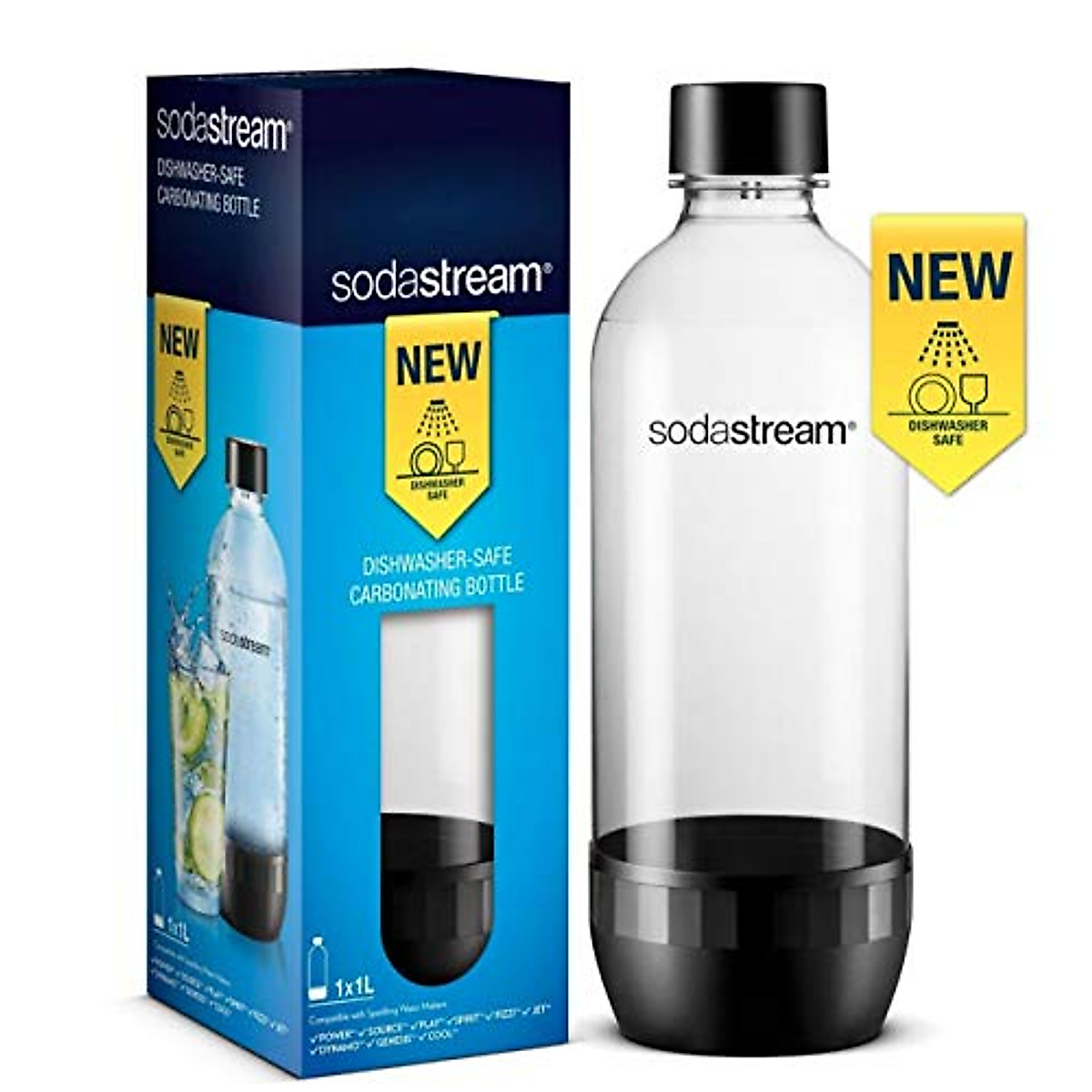 SodaStream Carbonating Bottle 1 L Dishwasher-Safe