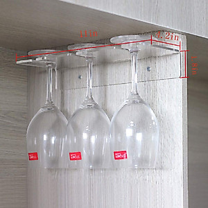 Wine glass holder-tableware under cabinet, wine glass holder and glasses storage rack, storage rack for kitchen cabinets (2PCS)