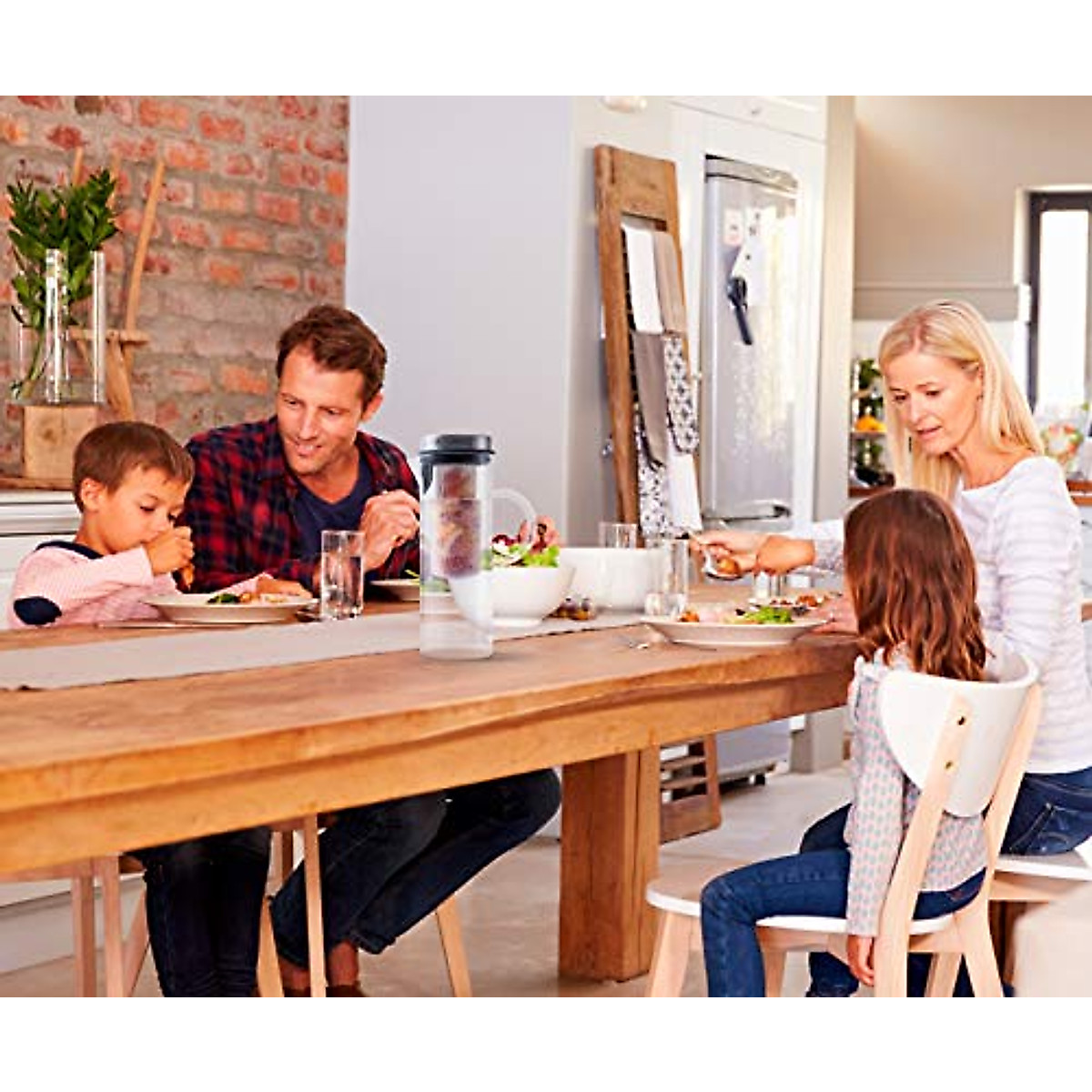 Cold Brew Coffee Maker - Large Glass Infusion Pitcher 1.6 Quarts 52oz - Iced Coffee & Iced Tea Pitcher with Stainless Steel Lid and Mesh Filter & Fruit Infusion Tube - Perfect for Home or Office