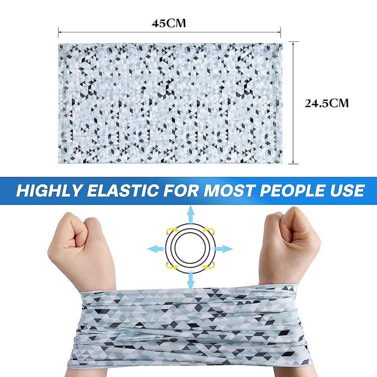 EXski UV Face Mask, Bandana Neck Gaiter Balaclava Summer Cooling Breathable for Cycling Running Fishing Outdoors