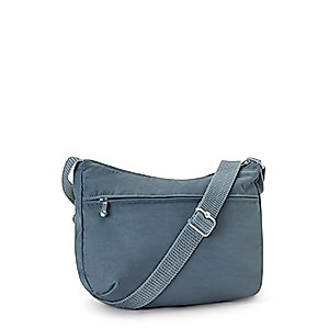 Kipling Women’s Izellah Crossbody, Super Light Everyday Purse, Nylon Shoulder Bag, Brush Blue