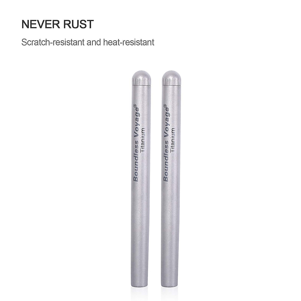 Boundless Voyage Titanium Telescopic Chopsticks Foldable Tableware Portable Cutlery for Outdoor Camping Travel Picnic A-Ti1004T