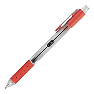 TUL® GL Series Retractable Gel Pens, Medium Point, 0.7 mm, Silver Barrel, Assorted Business Inks, Pack Of 12 Pens