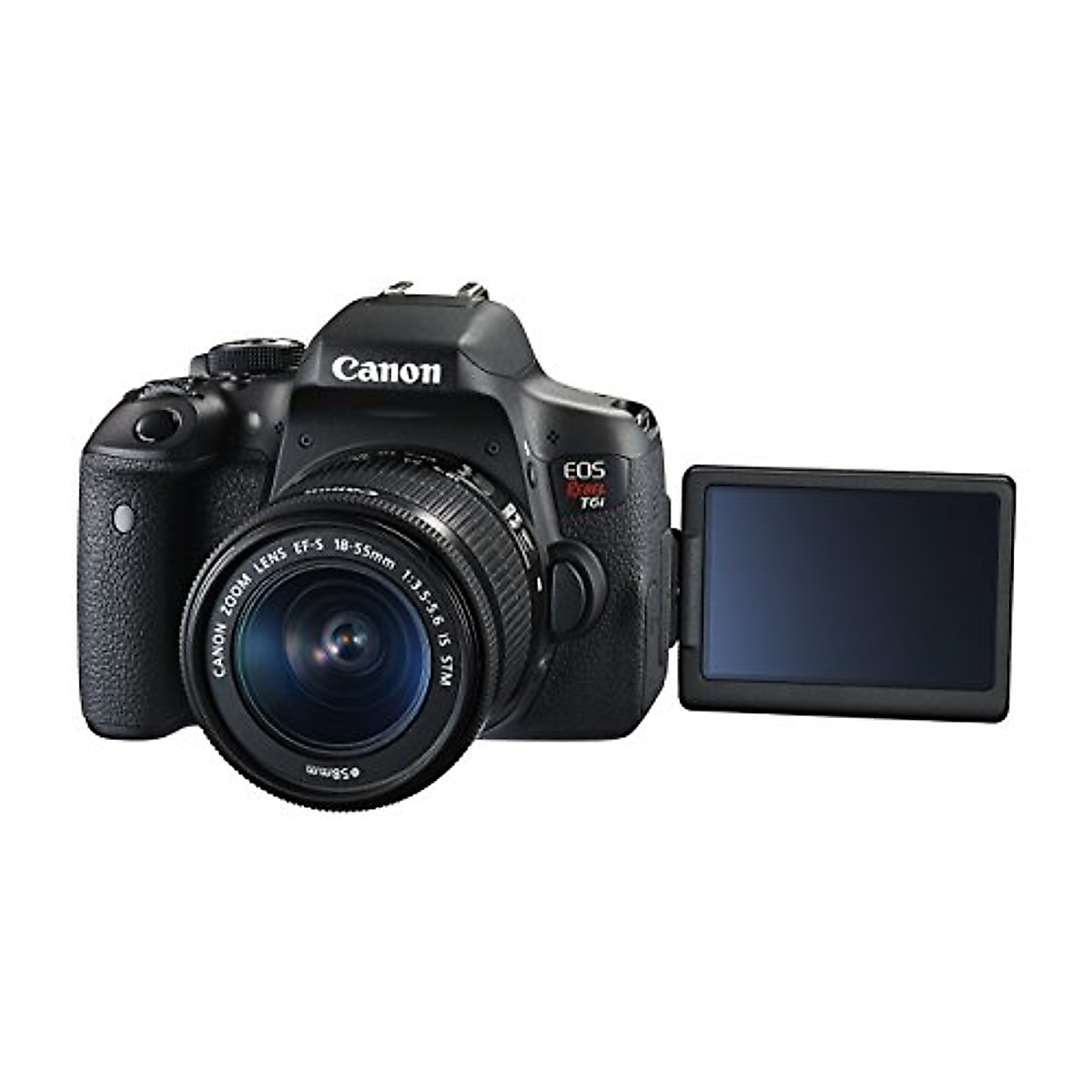 Canon EOS Rebel T6i Digital SLR with EF-S 18-55mm IS STM Lens - Wi-Fi Enabled (Renewed) With 2 Year Warranty