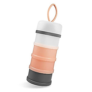 Baby Formula Dispenser on The Go, Portable Formula Container, Non-Spill Stackable BPA Free Baby & Kids Snack Containers - Pink