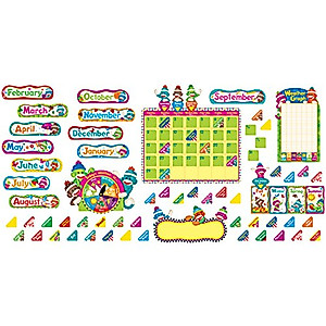 Trend 17-1/2 x 23-1/4 Inches Sock Monkeys Calendar Bulletin Board Set, 102 Pieces (TEPT8416)