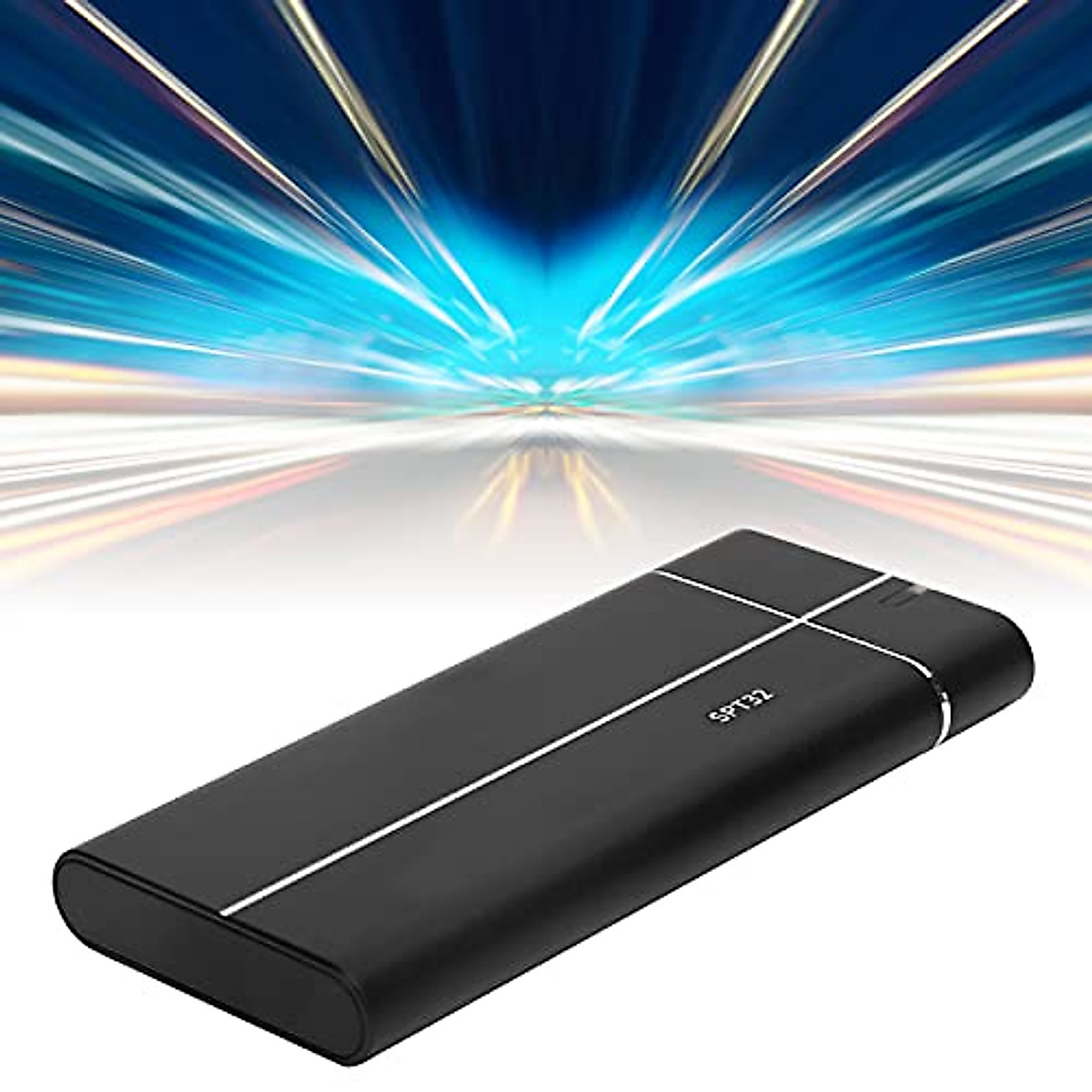 JINDI Solid State Disk, Zinc Alloy Stable Transmission High Speed Good Heat Dissipation Mobile SSD with Data Cable for Digital Equipments(#1)