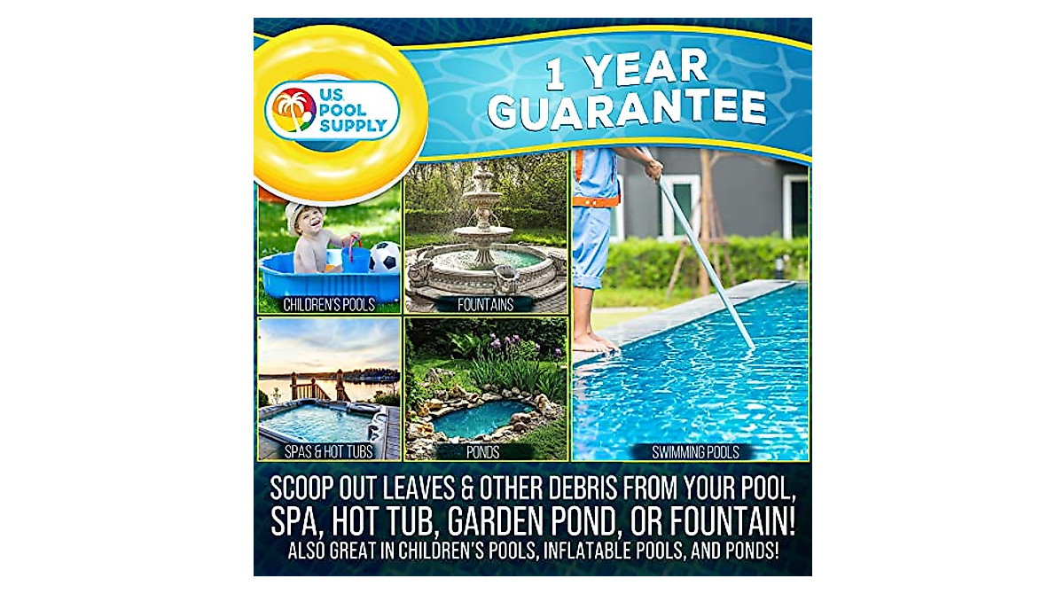 Professional Deluxe Pool Leaf Skimmer Rake - U.S. Pool Supply