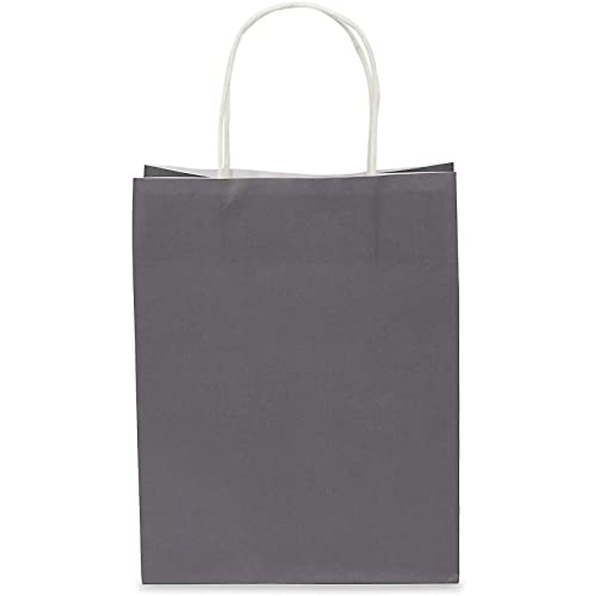 Medium Gift Bags with Handles, Dark Grey (8 x 10 x 4 Inches, 25 Pack)