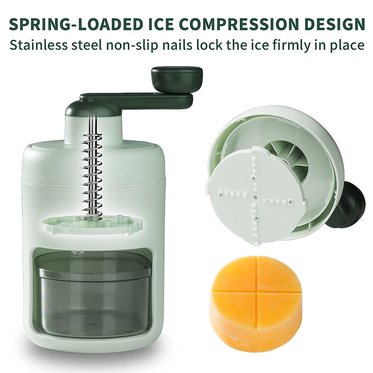 Choxila Shaved Ice Maker & 3 Ice Molds, Ice Crushed Maker Shaved Ice Machine with 3 Ice Molds Set