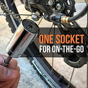 RAK Universal Socket Tool - Super Socket Unscrew Any Bolt - Gifts for Men - Adjustable Grip Socket Adapter Set for Car Mechanic, Electrician, Handyman, HVAC Tools - Birthday Gifts for Dad