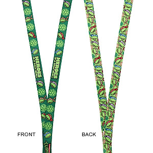 Bioworld Teenage Mutant Ninja Turtles Heroes in a Halfshell 22-Inch Lanyard With Shell Charm and Clear ID Sleeve