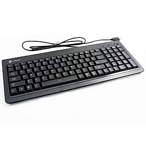 I-Rocks Black 104 Key USB Wired Backlit Gaming Keyboard - Orange LED (KR-6820E-BK)