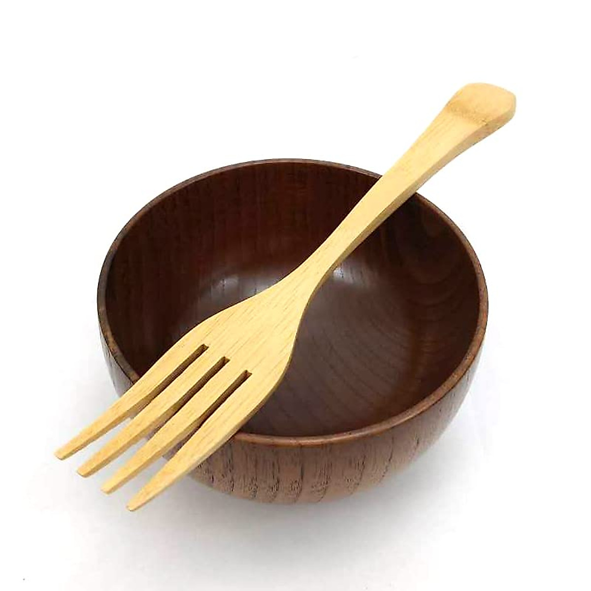 JapanBargain 4108, Set of 12 Bamboo Dinner Forks for Appetizer Furit Dessert Snack Resuable Dishwasher Safe, 8.25-inch