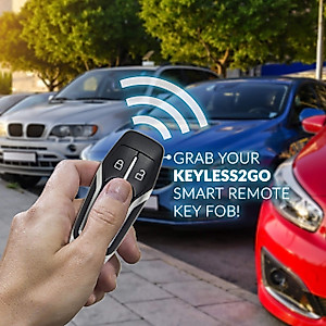 Keyless2Go Replacement for 4 Button Smart Key for Proximity Remote for Ford 164-R8109