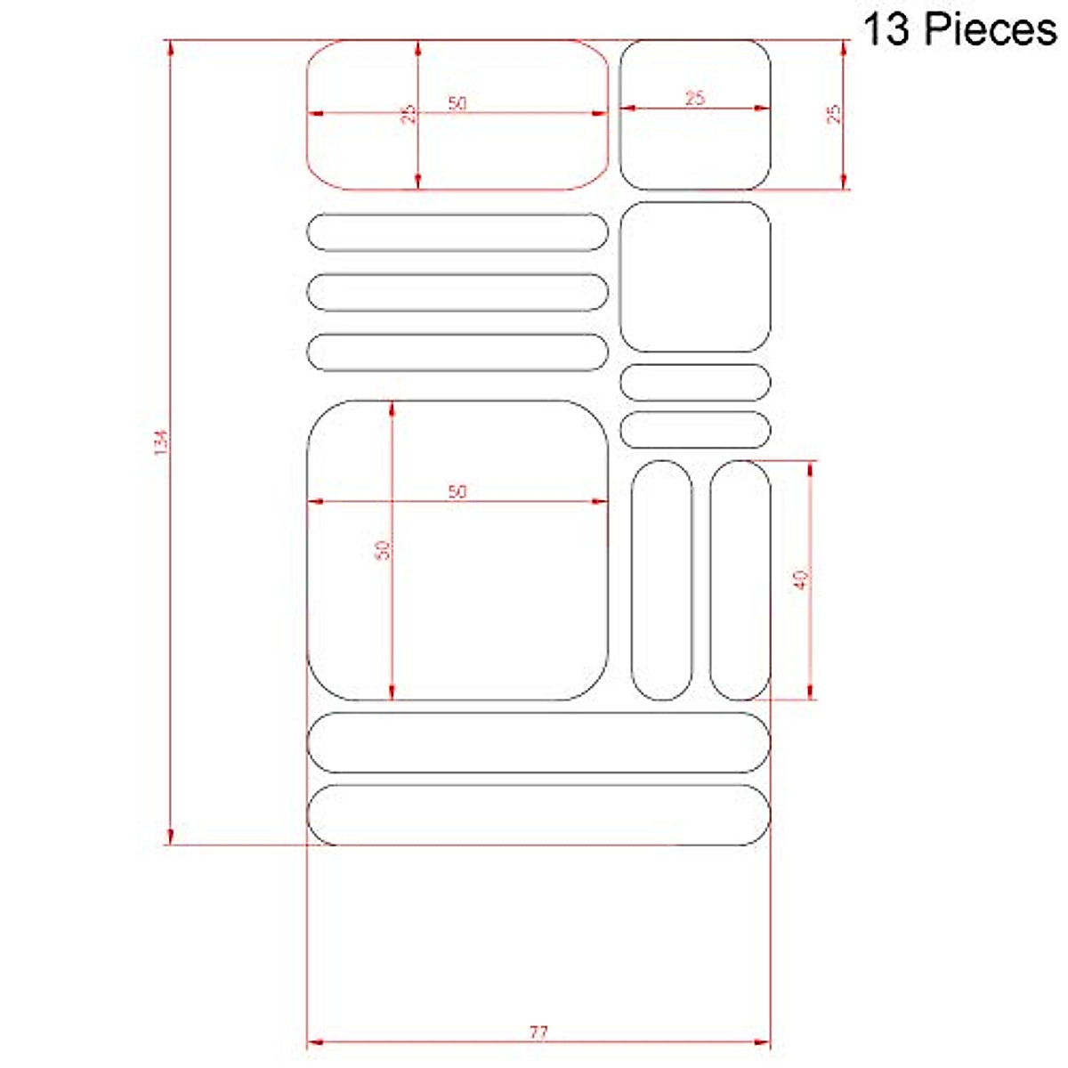 4 Pieces Grip Phone Tape Decals Anti-Slip Rubber Textured Phone Tape Adhesive Traction Grip Decal Stickers for Phones Tablet Computer Gaming Cases (Black)