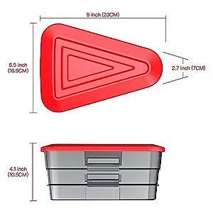 Pizza Storage Container, Expandable Pizza Slice Container, Reusable Pizza Pan Pizza Box Set with Lids to Leftover Organization and Space Saver