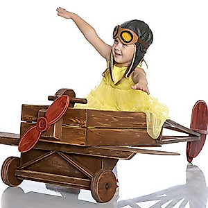 Happy Will Pilot Aviator Fleece Warm Hat Cap with Earmuffs for Kids Toddlers Brown