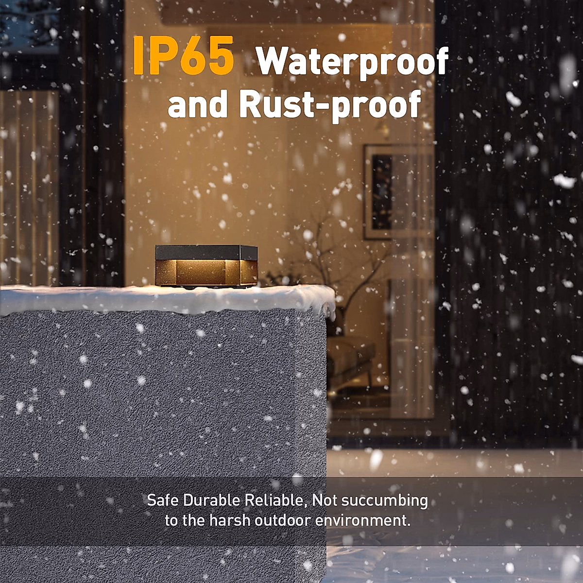 MVBT Outdoor Modern Post Light, 7.9" LED Column Pillar Lamp Fence Deck Cap Lights Waterproof Hard Wired Lantern 3000K Luxury Landscape Lighting for Patio Driveway Posts Garden Yard Decoration