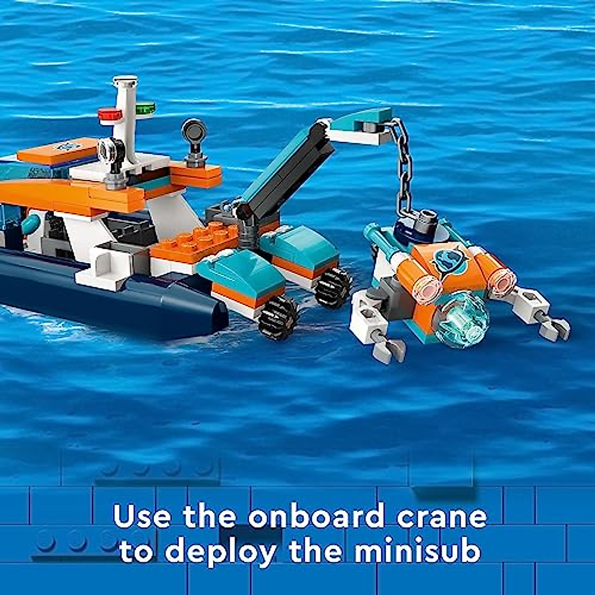 LEGO City Explorer Diving Boat 60377 Ocean Building Toy, includes a Coral Reef Setting, Mini-Submarine, 3 Minifigures and Manta Ray, Shark, Crab, 2 Fish and 2 Turtle Figures