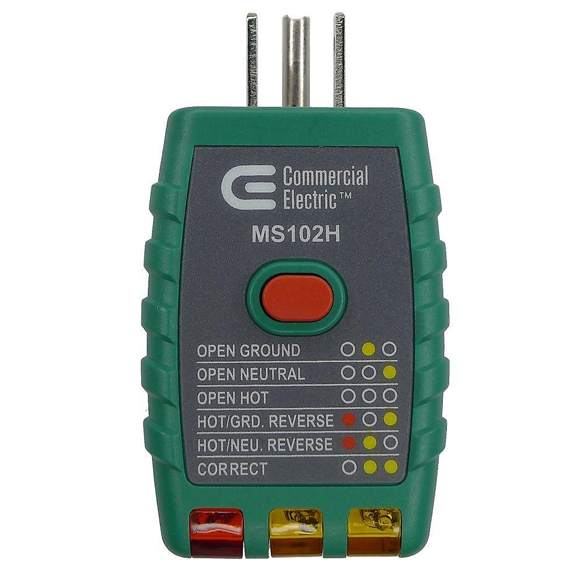 Commercial Electric 110-220V AC/DC Voltage Tester with GFCI Outlet Tester