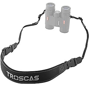 TROSCAS Super Comfort Neoprene Optic Straps | Loop Connectors | Field Repair Buckle | Lightweight | Adjustable Length Neck Straps for Binoculars Cameras (Type 2)