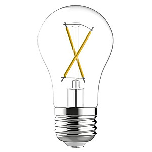 GE Refresh LED Light Bulbs, 40 Watt, Daylight, A15 Ceiling Fan Bulbs, Clear Finish (2 Pack)