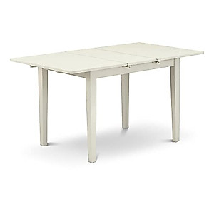 East West Furniture Dining Room NFT-LWH-T Modern Kitchen Table Rectangular Tabletop and 53.5 x 31.5 x 29-Linen White Finish