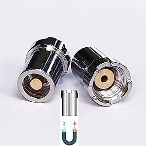 2 Pack Thread Magnetic Ring Adapter Threaded Ring Adapter Nickel-plated Solid Brass Connector (2pcs)