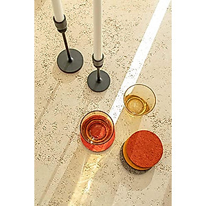 Graf Lantz Bierfilzl 100% Merino Wool Moisture Wicking, Absorbent Felt Coasters, Round, Multi-Color Set of 4, Flame