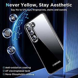 Simtect Crystal Clear for Samsung Galaxy S23 Case [Never Yellow] [10FT Military Drop Protection] Galaxy S23 Case Soft TPU Slim Fit Yet Protective Phone Case for Samsung S23 5G 6.1" Cover - Clear