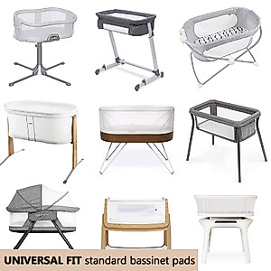 Gllquen Baby Bassinet Crib Sheets Set, Breathable Cozy Fitted Mattress Sheet, Elastic Travel Crib Fashionable Floral Pattern, Standard Cradle Safe Sheets for Baby Boy Girls 32"X16" (Flowers)