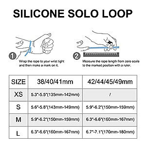 Silicone Solo Loop Bands Compatible with Apple Watch Band 38mm 40mm 41mm 42mm 44mm 45mm 49mm, Stretchy Silicone Elastic Sport Strap Compatible for iWatch Series 8/7/6/5/4/3/2/1/SE Ultra
