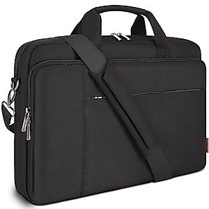 DOMISO 14 inch Laptop Bag Business Briefcase Water-resistant Notebook Messenger Shoulder Bag for 14" MacBook Pro/Lenovo IdeaPad ThinkPad/HP Stream 14 Chromebook 14/ASUS ZenBook,Black