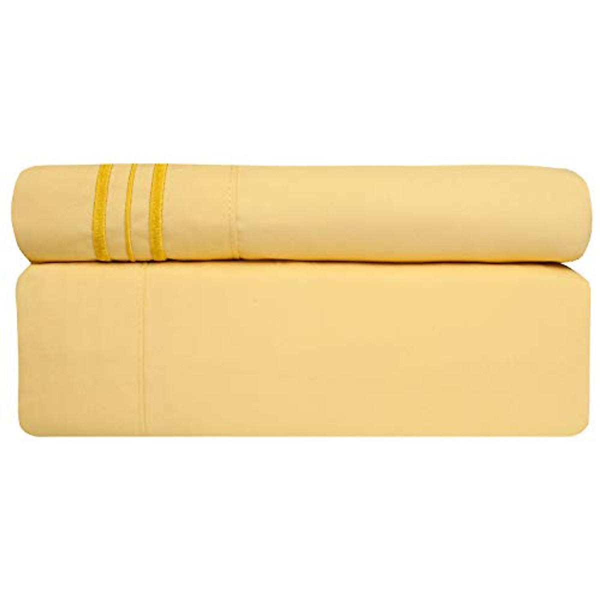 California King Sheet Sets - Breathable Luxury Sheets with Full Elastic & Secure Corner Straps Built In - 1800 Supreme Collection Cal King Deep Pocket Bedding Set, Sheet Set, California King, Yellow