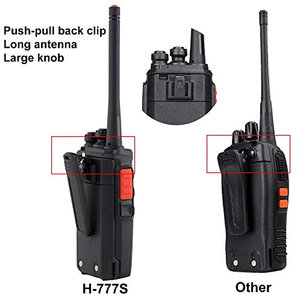 Case of 6,Retevis H-777S Walkie Talkies Long Range,Portable Two Way Radios with Six-Way Multi Gang Charger,Clear Voice, Hands Free 2 Way Radio,for School,Warehouse,Restaurant