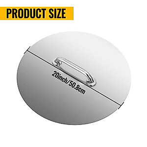 KODOM Fire Pit Heat Deflector 30’’x30’’x13’’ Inch, Stainless Steel Fire Pit Cover 1.5mm Thick, Fire Pit Burner Cover to Push Heat Down and Out with Carrying Handle and Foldable Legs