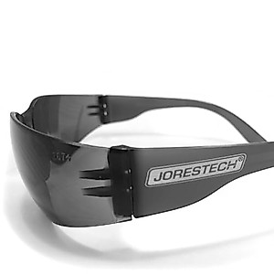 JORESTECH Eyewear Protective Safety Glasses, Polycarbonate Impact Resistant Lens Pack of 12 (Smoke)