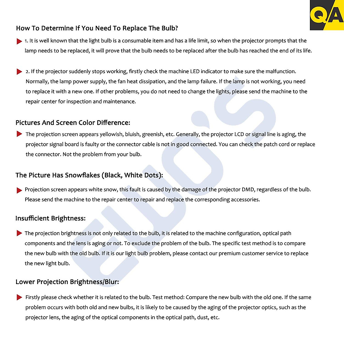 EWO'S LP97 Replacement Projector Lamp Bulb for ELPLP97 Epson Powerlite Home Cinema 2200 2250 1080 880 VS260 EX9230 EX9240 EX3280 EX5280 EX7280 X49 W49 982W E20 U50 V13H010L97 Projectors