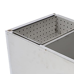 Grease Trap Top Inlet Stainless Steel Oil Water Separator with Locking Mechanisms Threaded Inlet Outlet Ports Grease Interceptor