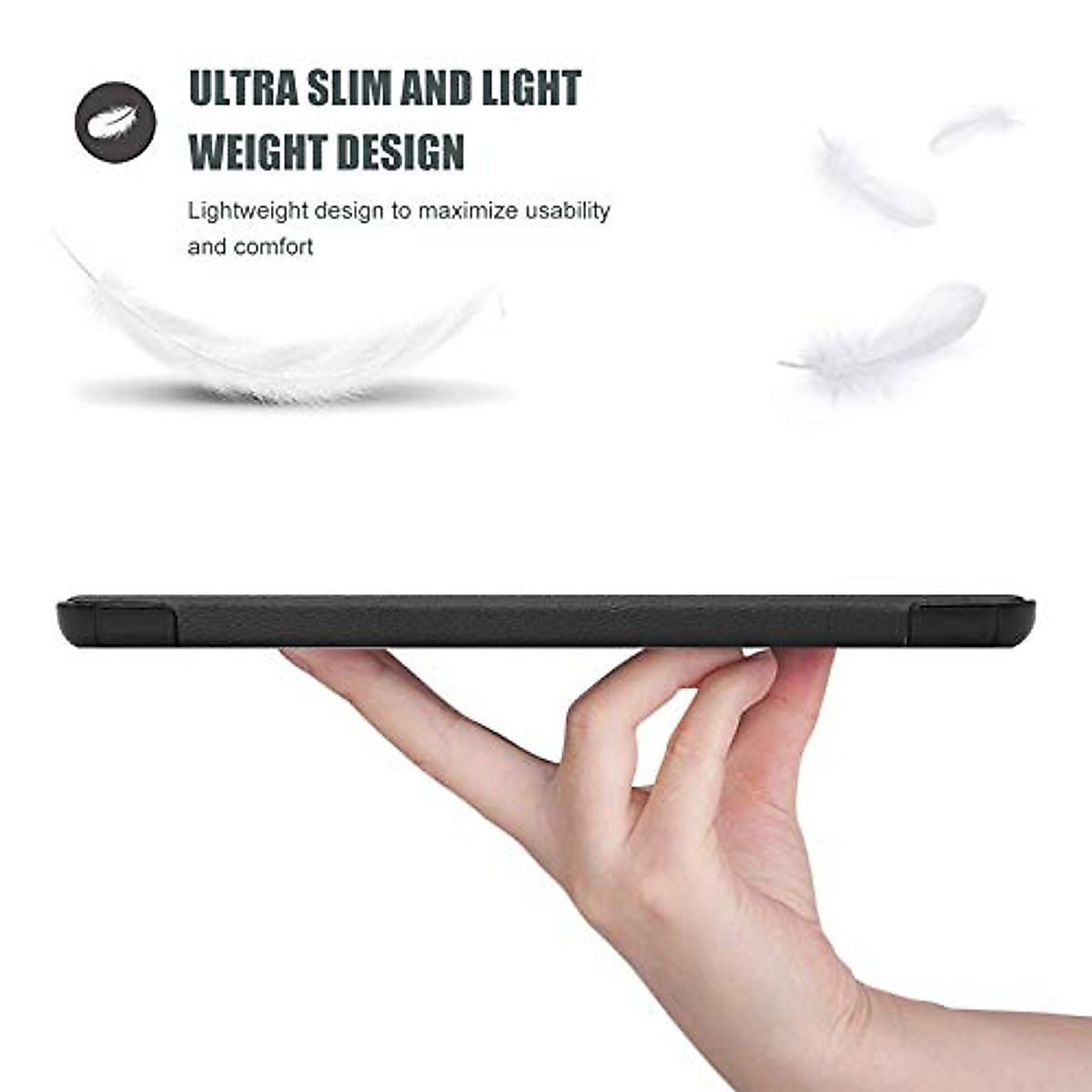 ProCase Smart Case for Galaxy Tab a7 10.4" 2022 2020 (SM-T509 T500 T503 T505 T507), Slim Light Cover Trifold Stand Hard Shell Folio Smart Case for Galaxy Tab A7 10.4 Inch 2022 2020 Tablet -Black