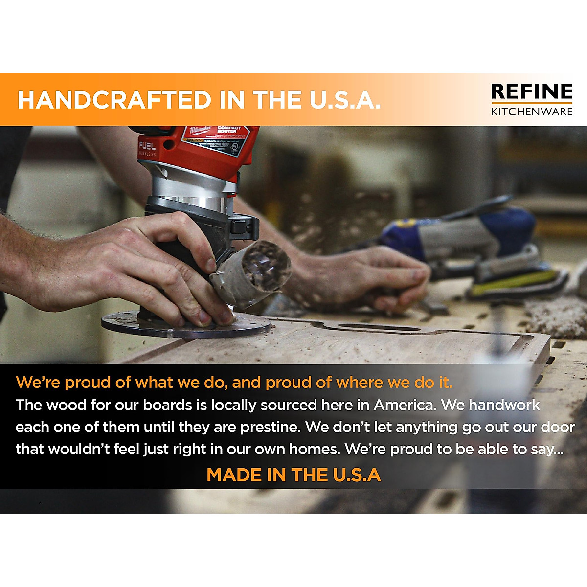 Refine Kitchenware Extra Large Walnut Personalized Cutting Board | Monogrammed Walnut Cutting Board, Christmas Gift, Anniversary Gift, 100% Made In The USA