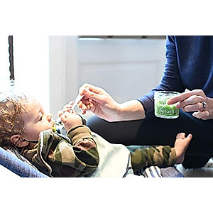 Nellam Baby Food Storage Containers - Leakproof, Airtight, Glass Jars for Freezing & Homemade Babyfood Prep - Reusable, BPA Free, 12 x 4oz Set, that is Microwave & Freezer Safe