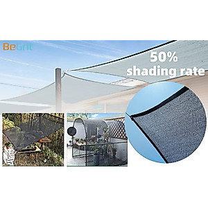 BeGrit 50% 6x10ft Shade Cloth with Grommets Garden Sun Mesh Sunblock UV Resistant Net for Garden Cover Flowers,Patio Plants,Chicken Coop,Greenhouse…